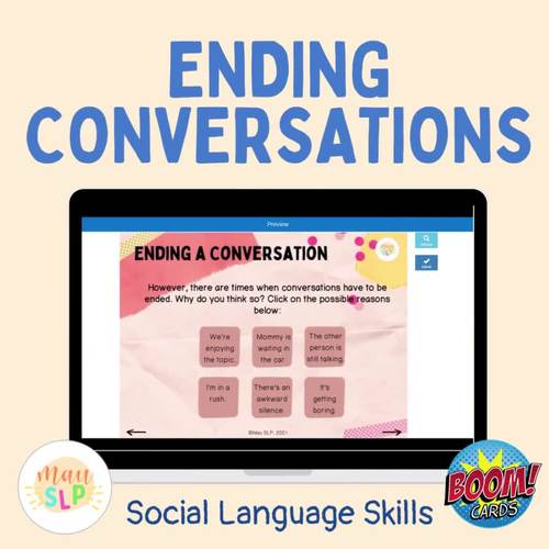 Social Skills: Ending Conversations by Mau SLP | TPT