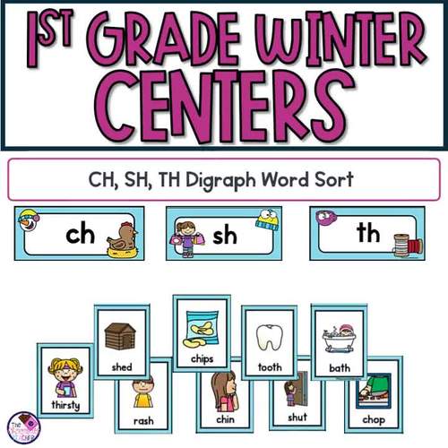Winter Centers - Math - Phonics - Grammar - First Grade | TPT