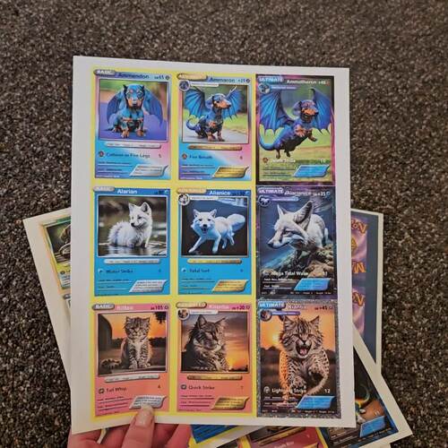 Mathemon Trading Cards - Math Game - Printable Activity - 297 CARDS