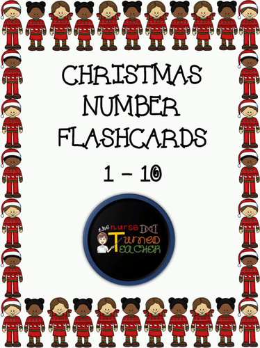 Christmas number flashcards 1 - 10 by the nurse turned teacher | TPT