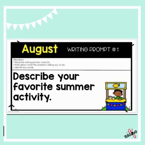 Digital Paragraph Writing Practice with Writing Prompts 2nd 3rd Grade