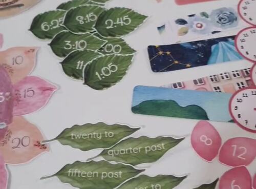 Telling Time Activity Pack, Paper Watch Crafts, Build a Clock, Lacing Cards