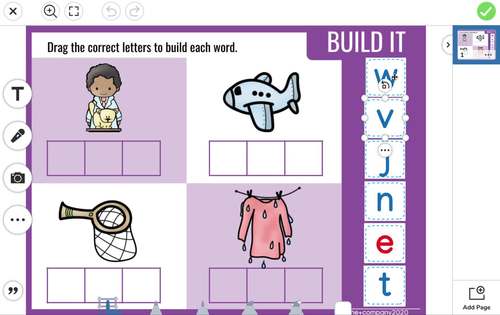 Seesaw Build It Set - Short Vowels by June and Company | TPT