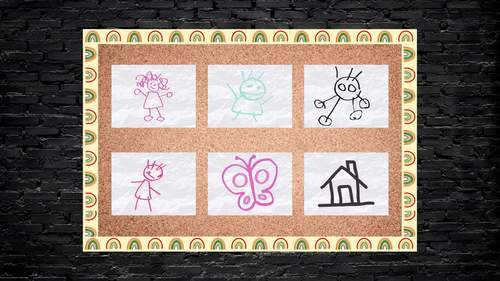 Yellow Bright Boho Rainbow Printable Bulletin Board Border Classroom Decor