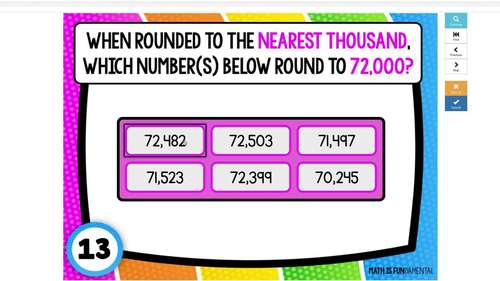 4th Grade Rounding To Any Place Boom™ Cards | Distance Learning | TPT
