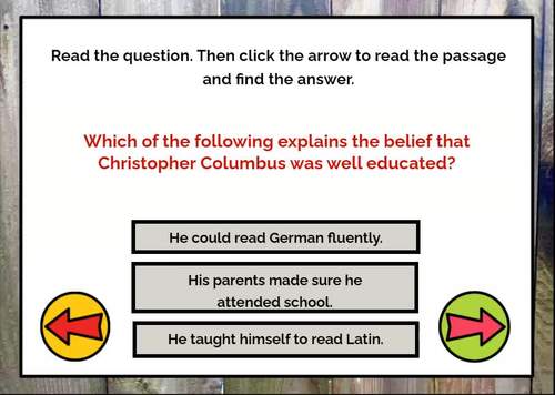 Christopher Columbus Activity Scavenger Hunt BOOM Cards by CarolJ Creations