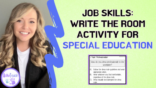 Job Skills Scenarios Activity Write the Room Special Education ...