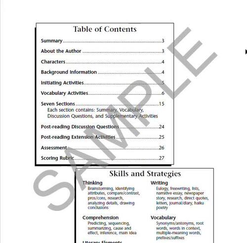 Phoenix Rising Novel Units® Teacher Guide Novel Study | TPT