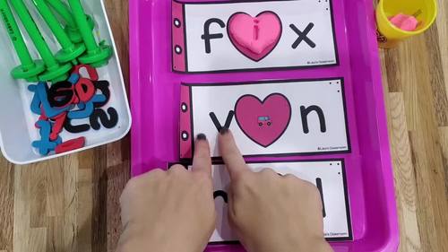 Valentines Missing Sound CVC SMASH Cards - Morning Work Tubs, Centers