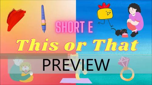 CVC Short E This or That Brain Break Videos by The Teacher Rex | TPT