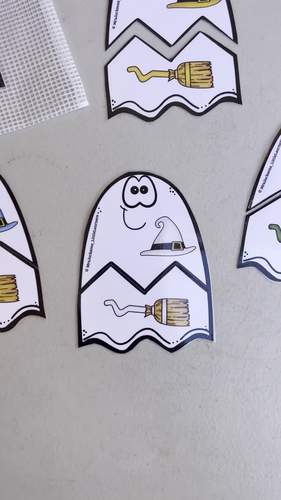 Halloween Ghost Color Matching Puzzles by Mrs Jackson's Little Learners