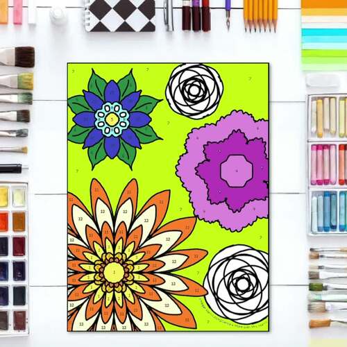 Color By Number- Life Cycle of a Plant Review (Parts, Stages, Processes)