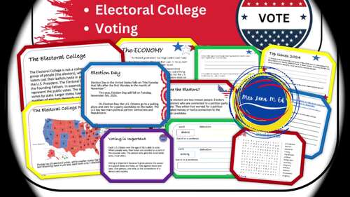 2024 Presidential Election Civic Studies Lesson grades 5th to 7th SS.7 ...