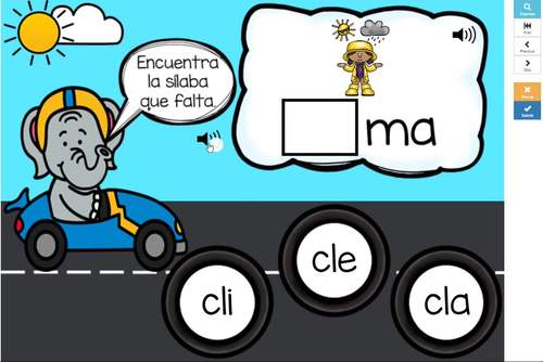BOOM Cards Sílabas trabadas Cl (cla, cle, cli, clo and clu)- Distance ...