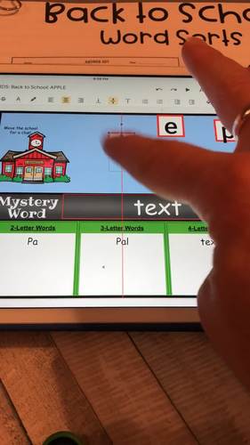 Google Classroom & Printable BACK TO SCHOOL Mystery WORD SORTS Distance ...