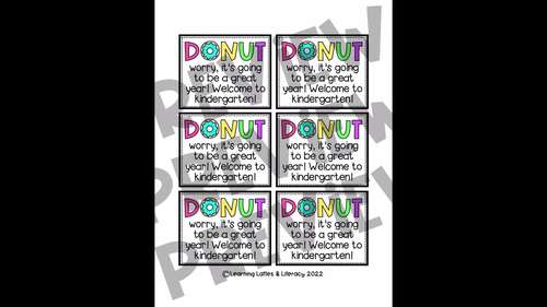 Donut Back to School Gift Tags Treats Welcome New School Year Meet the ...