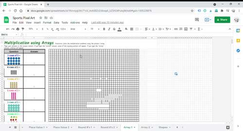 9 Pixel Art | Sports | 2nd-3rd Math | Digital Word Prob/Rounding/Arrays ...