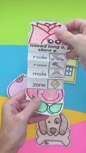 Long Vowel o Silent e CVCE Phonics Crafts Activities Centers Worksheets