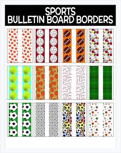 Sports Bulletin Board Borders for Classroom Decor Theme Display | TPT