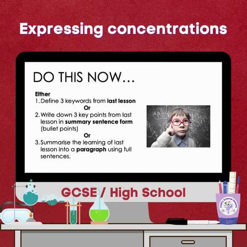 Expressing concentrations (GCSE) by CMGs Science lessons | TPT