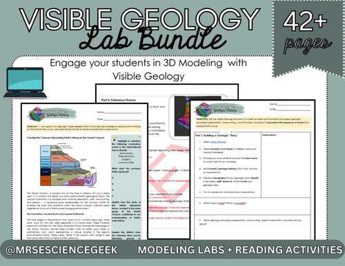3D Geology Lab Bundle: Structures + Earth History with Visible Geology