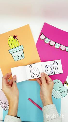 CVC Word Family Flip Books Kindergarten 1st Grade by Crayon Lane Teach