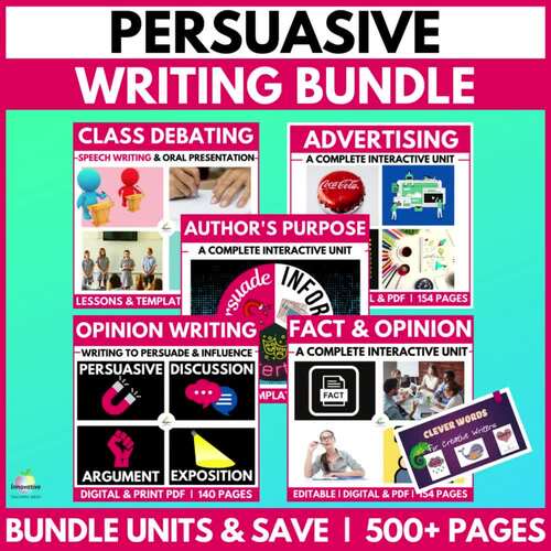 Persuasive Writing Bundle | Opinion | Debating | Advertising & Influence