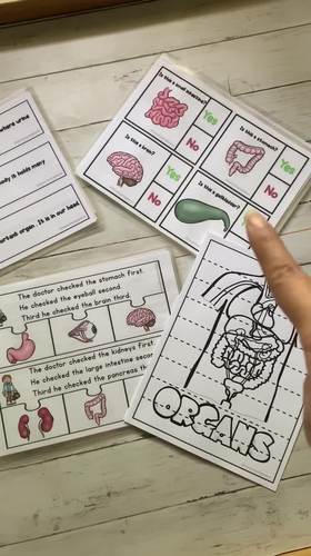 Organ Task Cards by Homeschooling Autism | Teachers Pay Teachers