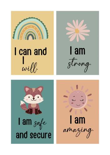 Positive Affirmation Cards for Kids by Behavior Analyst Kelly | TPT