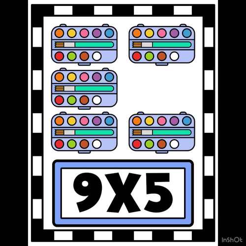 3rd Grade Multiplication by 9’s Matching Cards – Paint Pods Theme