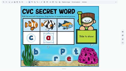 Ocean CVC Secret Words | Short Vowels & Alphabet Sounds Digital Practice