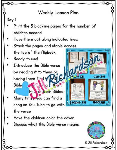 Bible Verse Memory Flipbook - Psalm 119:105 by Jill Richardson | TPT