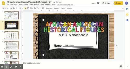 African American History Month Digital Notebook Google Slides™ | Black ...