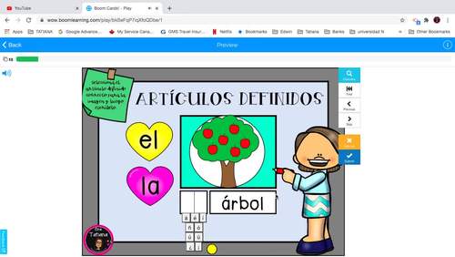 Artículos Definidos | Spanish Boom Cards | Articles in Spanish by Sra ...