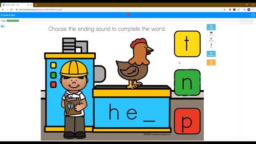 CVC Word Factory: Ending Sounds Boom Cards by Creation Castle | TpT