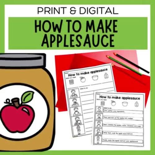 How to Make Applesauce | Differentiated Fall Procedural Worksheets ...