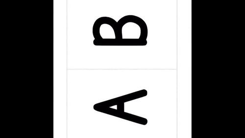 Alphabet Flash Cards Uppercase Lowercase Letters Small, Medium & Large