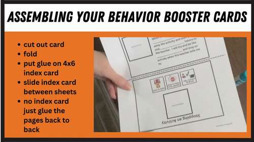 Classroom Behavior Booster Cards - featuring a boy character | TPT