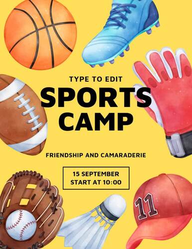 Kids Sports Spring Camp Flyers (4) Fully Customize your Flyer Ready to ...