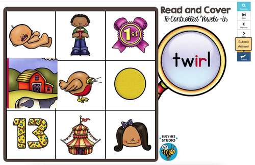 R-Controlled Vowel Game | Bossy R IR Boom Cards Puzzle # 1 by Busy Bee ...