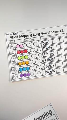 Word Mapping Decode Tap It, Map It, & Write It Phonics Printable Worksheets