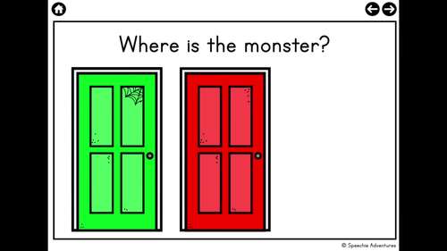 Where is the Monster with Gifs Boom Cards by Speechie Adventures