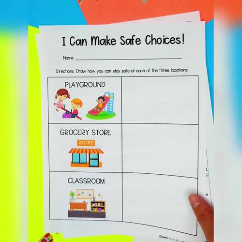 Safe Choices - Kindergarten Counseling Lesson by Simply Imperfect Counselor