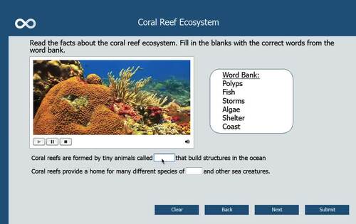 Exploring Coral Reef Ecosystems: Science Worksheets and Digital Activities