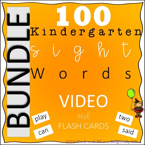 Kindergarten Sight Words Bundle! by Teach with Flair by Delightfully GiGi