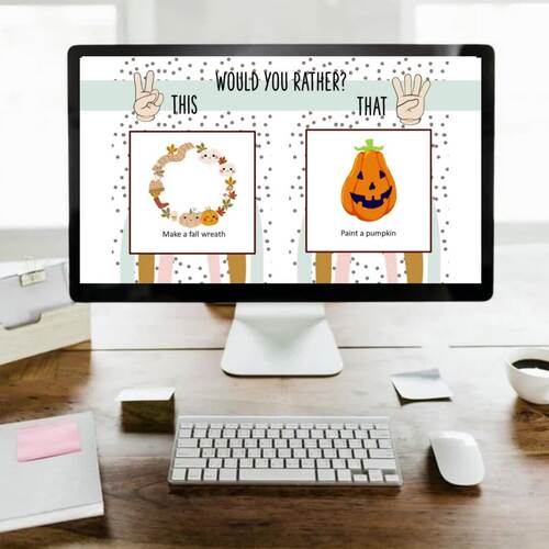 Fall Would you rather Questions This or That Activity Brain Break
