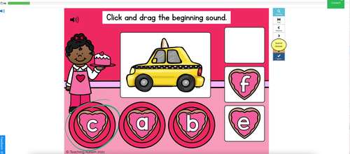 Valentine's Day Beginning Sounds | Boom Cards by Teaching Autism