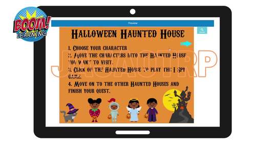 I Spy Halloween Haunted House - Boom Cards Distance Learning by jajaotrp