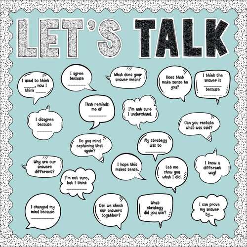 Math Talk Bulletin Board | Accountable Talk Posters | Student ...