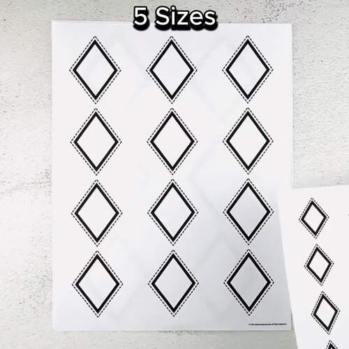 Bold Diamond CUT OUTS | 2D Diamond Shapes for Crafts, Math & Displays